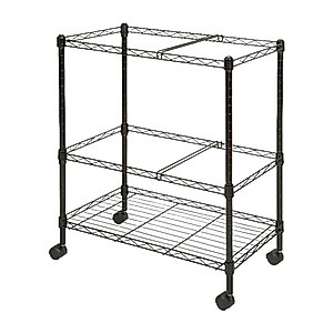 Lorell® Mobile Wire File Cart, 2-Tier, Black