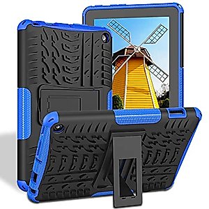 ROISKIN for Fire 7 Tablet Case 2022 12th Generation, Dual Layer Shockproof Impact Resistance Kids Fire 7 Tablet Case with Kickstand,NOT fit Prior Fire 7 inch Version 2019/2017/2015 Release