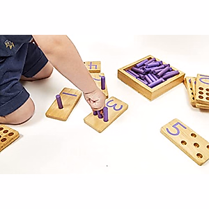 Counting Peg Board | Montessori Math and Numbers for Kids | Wooden Math Manipulatives Materials