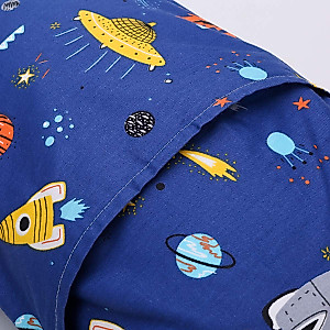 Kids Toddler Pillowcases - 2 Pack 1 Pillow Cover Pillowslip Case Fits Pillows sizesd 13 x 18 or 12x 16 for Kids Bedding Pillow Cover Baby Pillow Cases Space - by UOMNY