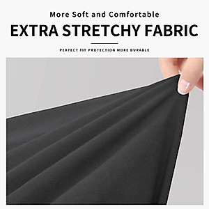Easy-Going 100% Dual Waterproof Chair Cover Stretch Soft Couch Cover for Dogs, Sofa Slipcover for 1 Separate Cushion Couch Leakproof Furniture Protector for Kids, Pets Dark Gray