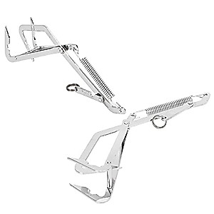 Qiilu Seafood Grabbing Tools Crabs Grabber Stainless Steel 2 Pcs Seafood Grabber Stainless Steel Grabbing Tools for Catching Crabs Pike Predatory Fish (Single Hook)