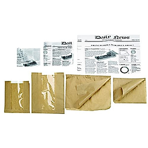 PACKNWOOD - 210SVIS2818 - Brown Kraft Bag with Window - Kraft Sealable Bag with Window - Clear Front Brown Kraft Paper - Recyclable Paper Bags - (11.02" L x 7.08" W x 2.75" H) - (Case of 1000)