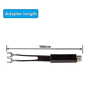 Matching Transformer, Ancable 2-Pack Nickel Plated - 75 Ohm to 300 Ohm Adapter - UHF/VHF/FM Balun Transformer - Antenne Transformer Converter Adapters with F Female Jack for TV, Radio, Coax Antenna