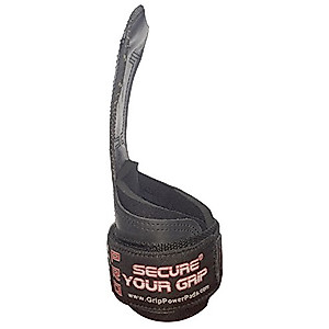 Cobra Grips PRO Weight Lifting Gloves Heavy Duty Straps Alternative Power Lifting Hooks for Deadlifts Wrist Wraps Support Bodybuilding (PRO Model for Men One Size, Black Rubber)