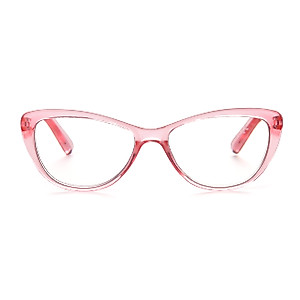 Betsey Johnson Womens Yara Blue Light Glasses Reading Glasses, Crystal Pink, 40mm US
