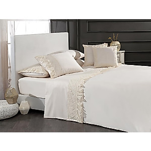 Royaltexta- 100% Organic Bed Sheets California Queen Sheet Set, Bedsheets, 8 Piece Set, Solid Crisp Percale Weave Sheets, Hotel Like Sheets, Deep Pocket Sheets (Fits Upto 15" Mattress)