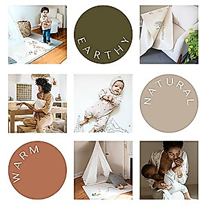 Leather Milestone Blanket Play Mat - Reversible 39"x55" Baby Play mat Baby Milestone Blanket for Baby boy or Girl Baby Milestone Blocks or Baby Milestone Cards Alternative