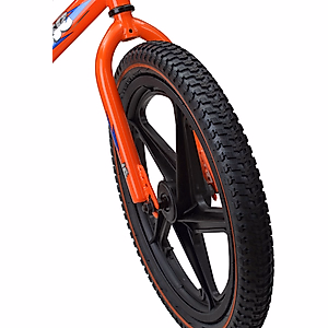 Mongoose Stun Freestyle BMX Kids Bike, Mag Wheels, Small Stand-Over Steel Frame, Chain Guard, Foot Brake, Boys and Girls 5 - 7 Years Old, 18-Inch Wheels, Blue/Orange
