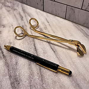Paddywax Candle Accessories Wick Trimmer, Shiny Brass