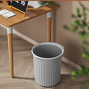 2 Pack Small Trash Can, 9.25 Inch Bathroom Trash Can, Lidless Garbage Can, Slim Waste Basket, Round Garbage Can, Plastic Trash Bin for Kitchen, Dorm, Bedroom, Office, Study, Compact Spaces (2)