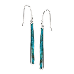Silpada 'Turquoise Drop' Compressed Turquoise Drop Earrings in Sterling Silver