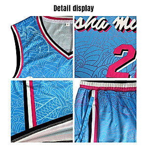 Custom Basketball Jersey for Men Women Adult Youth Print Name Number Logo (Black-Starry Sky)