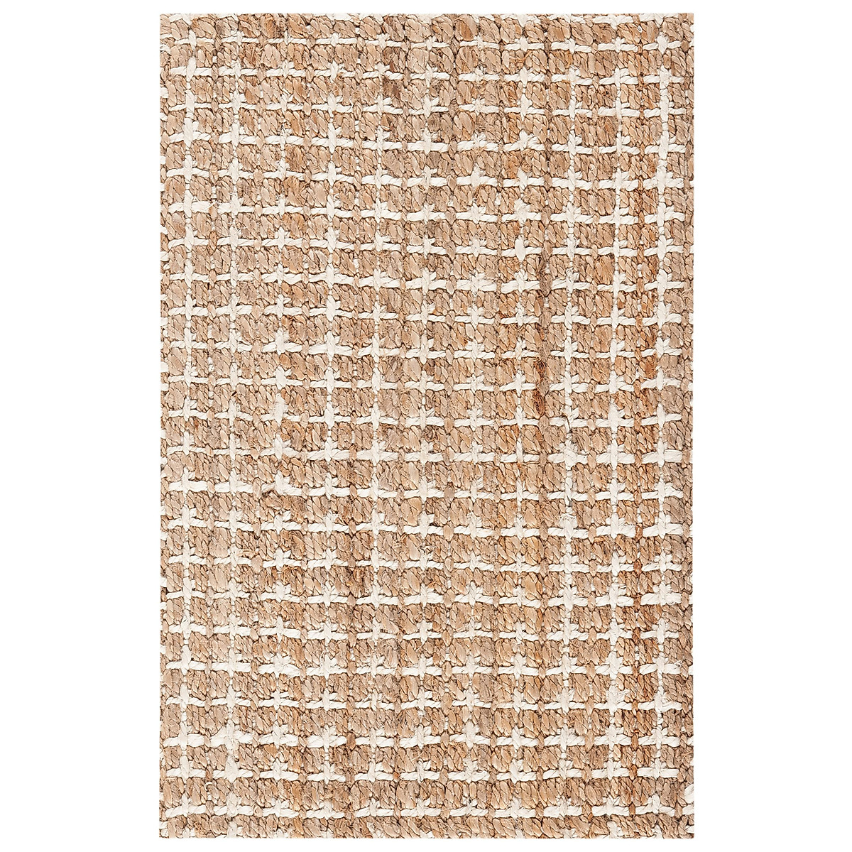 SAFAVIEH Natural Fiber Collection Accent Rug - 3' x 5', Natural, Handmade Boho Farmhouse Woven Jute, Ideal for High Traffic Areas in Entryway, Living Room, Bedroom (NF187A)