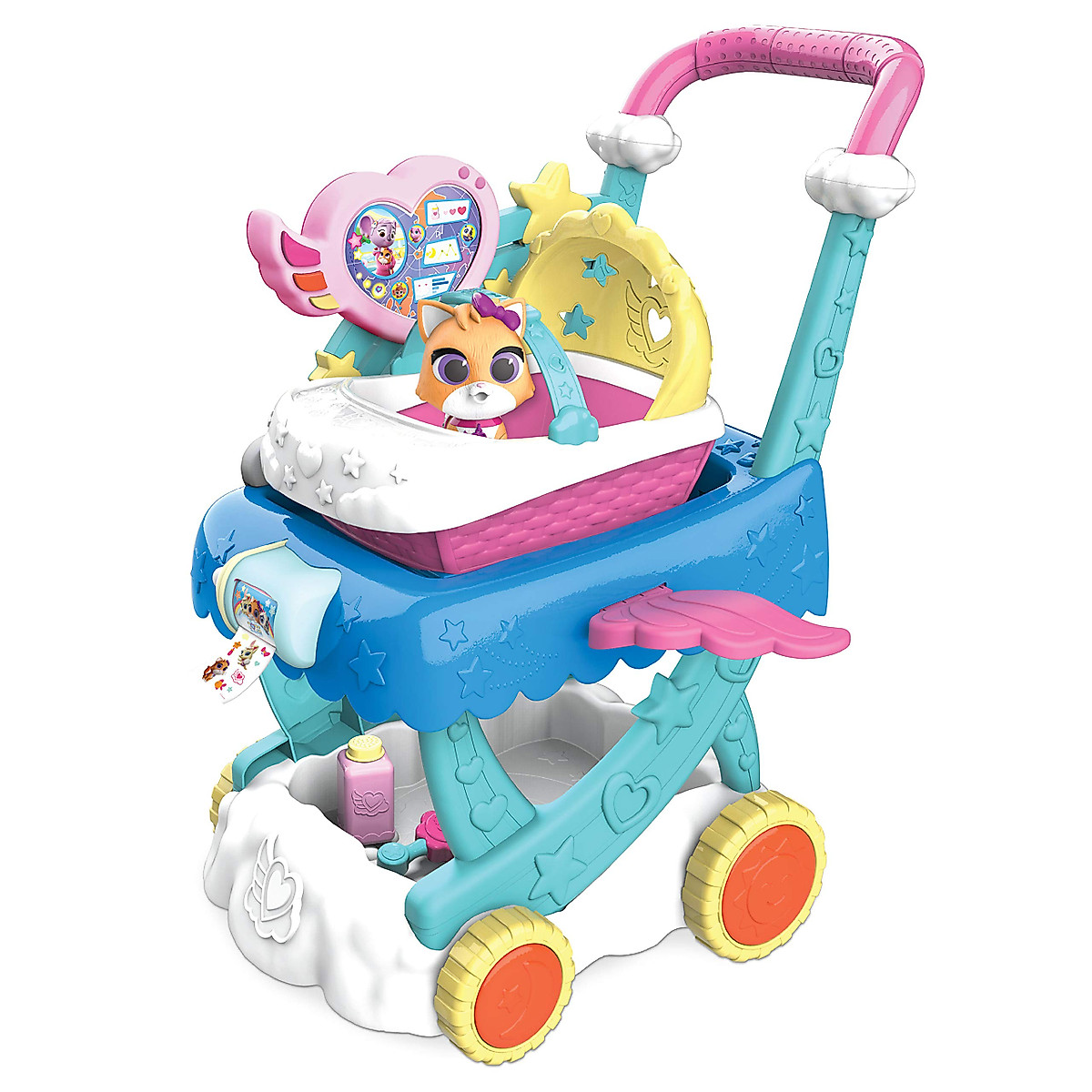 Disney Jr T.O.T.S. 25-inch Nursery Care Stroller, 12 pieces, Officially Licensed Kids Toys for Ages 3 Up by Just Play