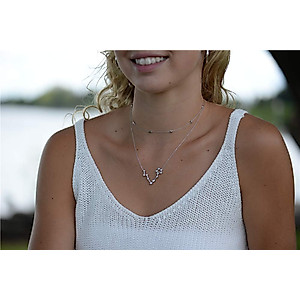 espere Sterling Silver Zodiac Necklace Constellation Jewelry Birthday Gift Sorority Sister Gift [Pisces - Feb 19 - Mar 20]