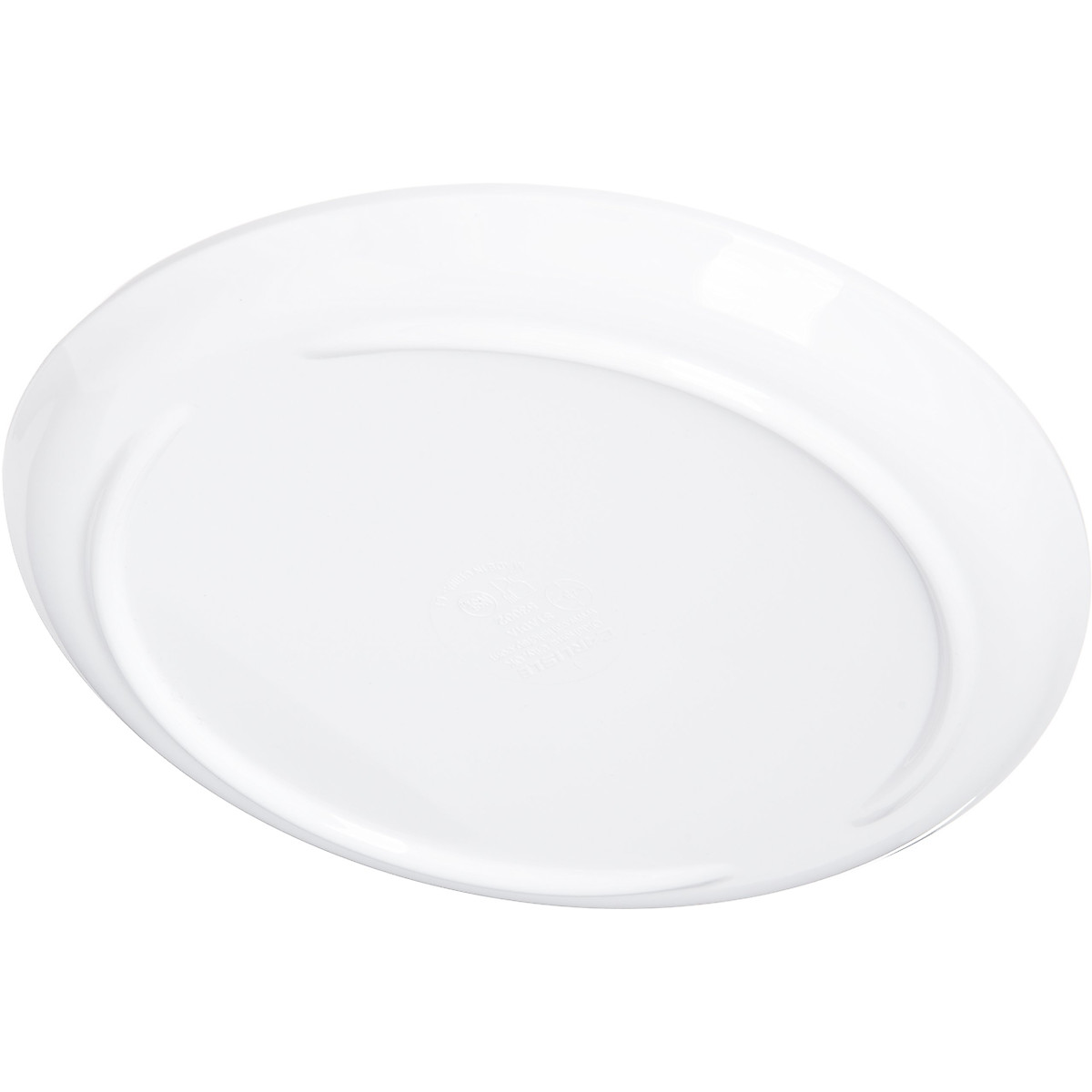 Carlisle FoodService Products Stadia Reusable Plastic Plate Appetizer Plate for Home and Restaurant, Melamine, 7.25 Inches, White