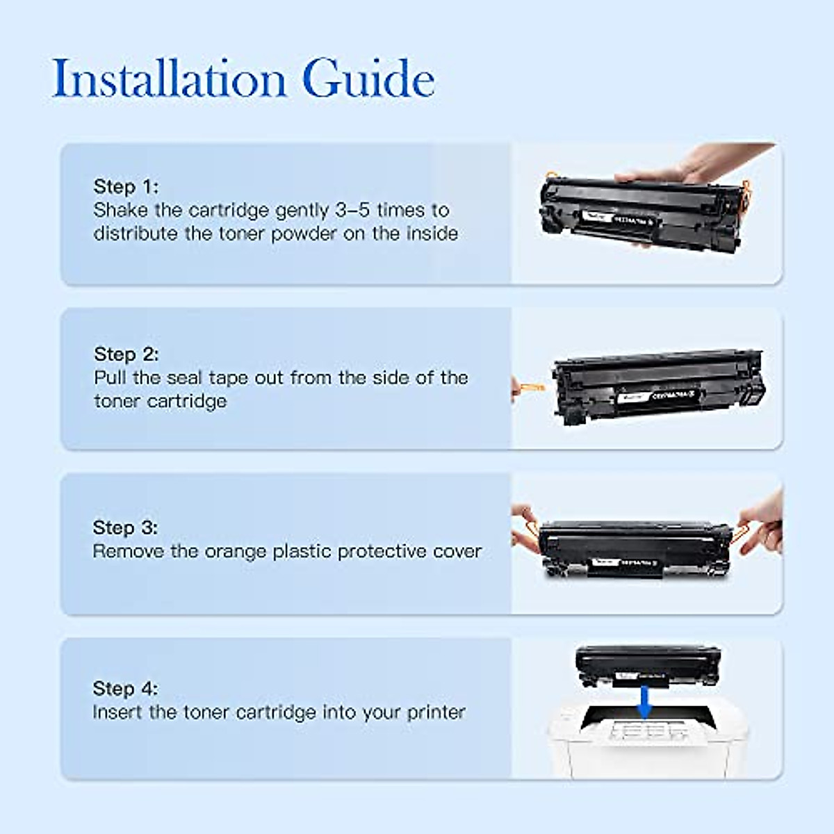 Valuetoner Compatible Toner Cartridge Replacement for HP 78A CE278A for Pro M1536dnf, P1606, P1606dn, P1566, P1560, M1536 MFP Printer ( Black, 2 Pack )