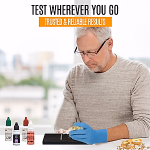 Gold/Silver Test Acid Tester Kit 10k 14k .999 .925 Sterling Testing Stone Detect Precious Metals Oro