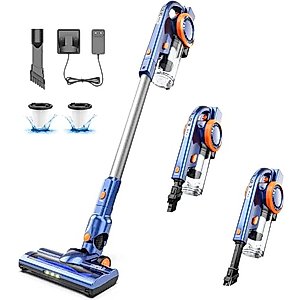 ORFELD Cordless Vacuum Cleaner, 30KPa Powerful Suction Stick Vacuum, 50Mins Runtime Wireless Handheld Vacuum with 6 in 1 Ultra-Quiet Lightweight Vacuum for Deep Clean Hair, Hard Floor, Carpet, Car