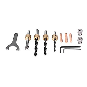 Orenic 3 in 1 Drill Guide, Aluminium Alloy Dowel Jig, Woodworking Hole Punch Positioner Locator Jig System Kit, Efficient Doweling Jig for Straight Holes, Furniture Repair, DIY Woodworking & Handyman