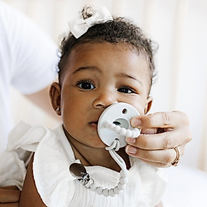 Ryan & Rose Cutie PAT Pacifier Teether (Flat, Grey)