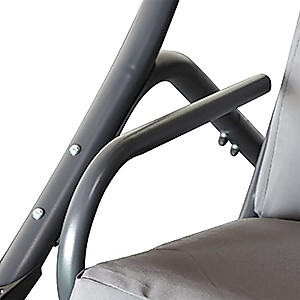 Swing Chair 2 Person Oversized Zero-Gravity Steel Outdoor Reclining Canopy Luxury Patio Porch Person Bench Roof Lawn Garden Furniture Hanging Lounge Desk Couple Family Home Capacity 350 Pound Each