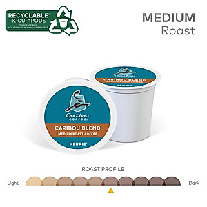 Caribou Coffee Caribou Blend, Single-Serve Keurig K-Cup Pods, Medium Roast Coffee, 24 Count (Pack of 4)