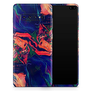 DesignSkinz Liquid Abstract Paint Remix V7 Protective Vinyl Decal Wrap Skin Cover Compatible with The Samsung Galaxy S20 (Screen Trim & Back Glass Skin)