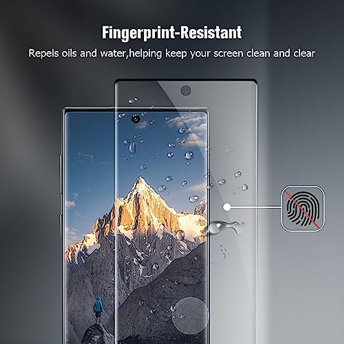 [2+2 Pack] Galaxy Note 10 Glass Screen Protector, HD Clear 9H Tempered Glass,Compatible Fingerprint, 3D Curved, Bubble-Free for Samsung Galaxy Note 10 Screen Protector (6.3")
