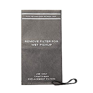 CRAFTSMAN CMXZVBE38737 Wet/Dry Vac Filter Bags for 2 to 2.5 Gallon Shop Vacuums and Powerhead Bucket Vac, 3-Pack