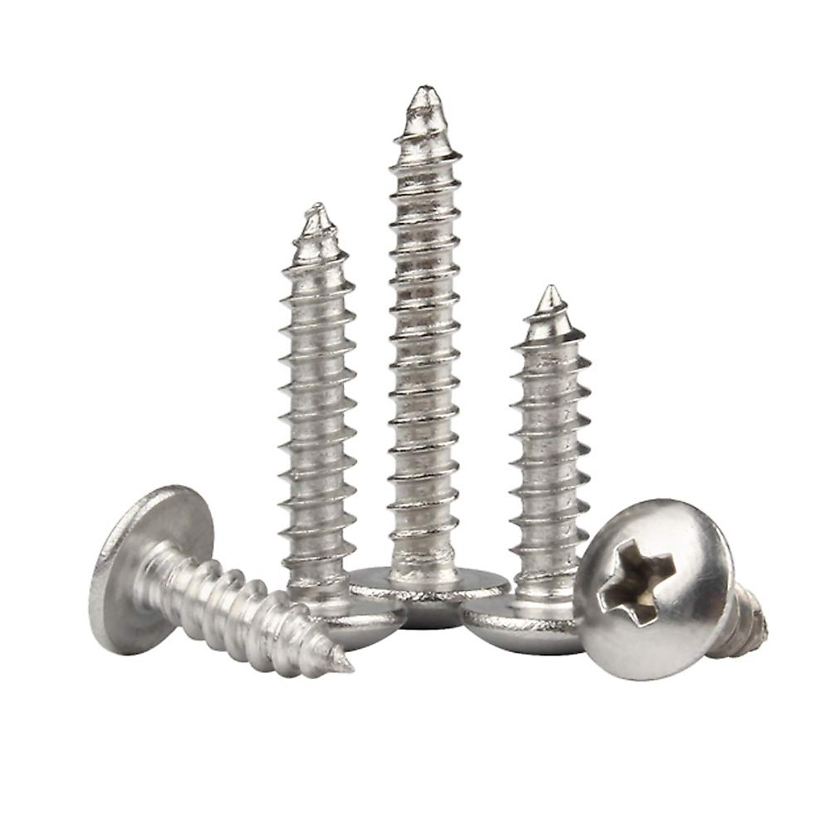 Yudesun Stainless Self Tapping Screws - Wood Screws M3 M4 M5 M6 Corrosion Protection 304 Stainless Steel Mushroom Head