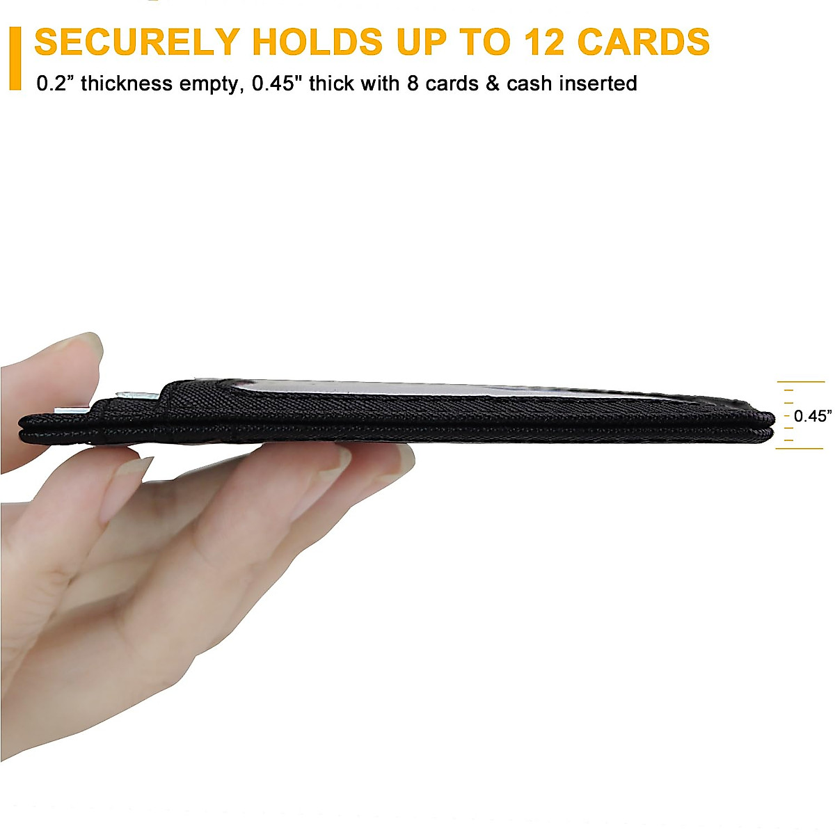iZiv Slim Wallet,Mini RFID Front Pocket Wallets Minimalist Secure Thin Credit Card Holder
