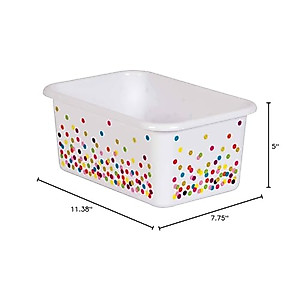 Confetti Small Plastic Storage Bin - 6 Pack