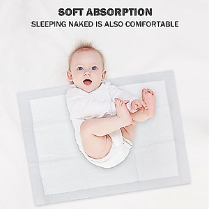 ZHOMA Disposable Underpads Waterproof Urine Pad 23 x 36 Inches Fast Absorption, Suitable for Infants, Children, Adults or The Elderly 40 Pack White