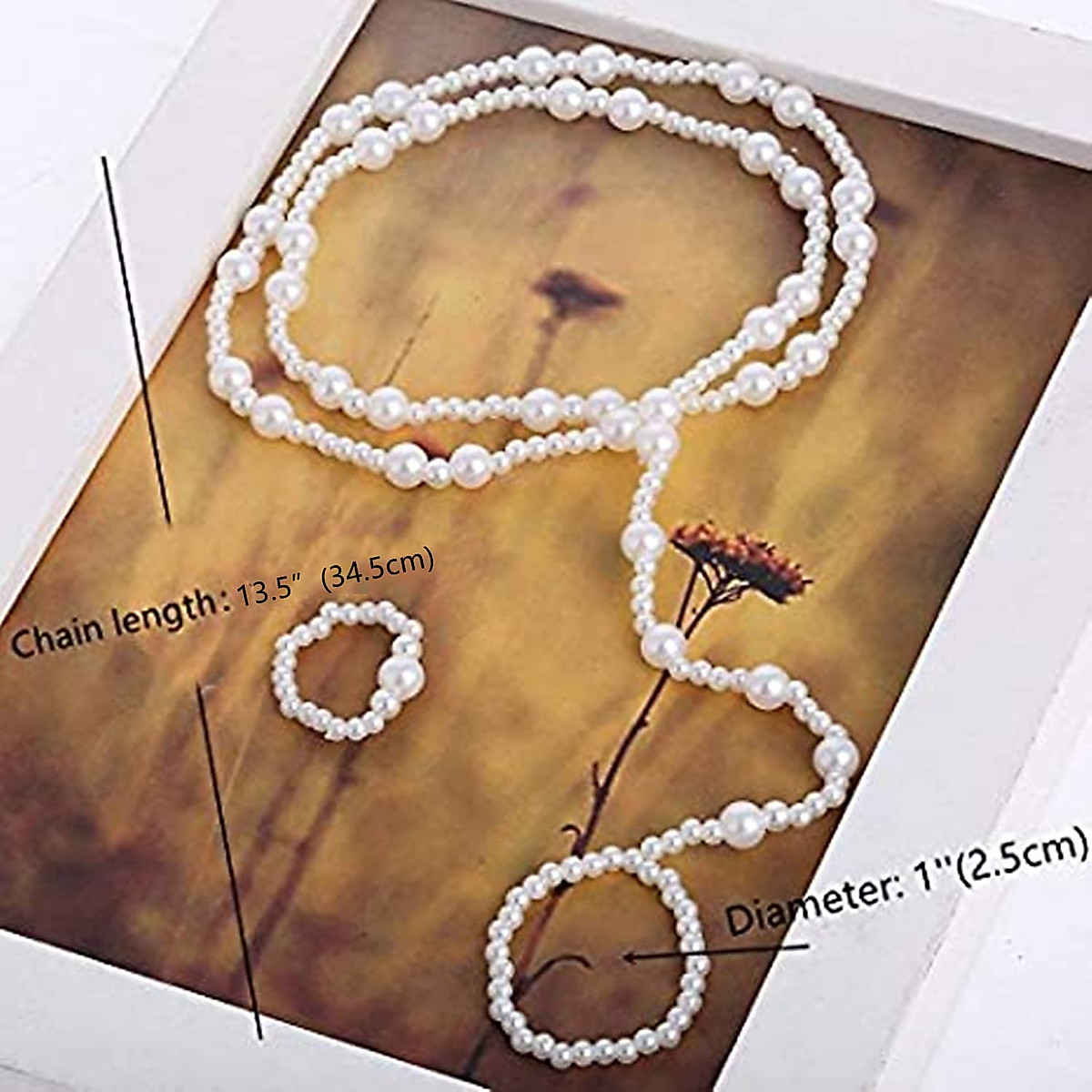 MauSong Pearl Barefoot Sandal Foot Jewelry Anklet Bracelet Ankle Chain, 1 Pieces