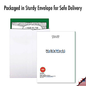 The Best Card Company - Funny Cartoon Stationery Set for Birthdays with Envelope (Letterhead 8.5 x 11 Inch) - Hole Foods J2684BDG