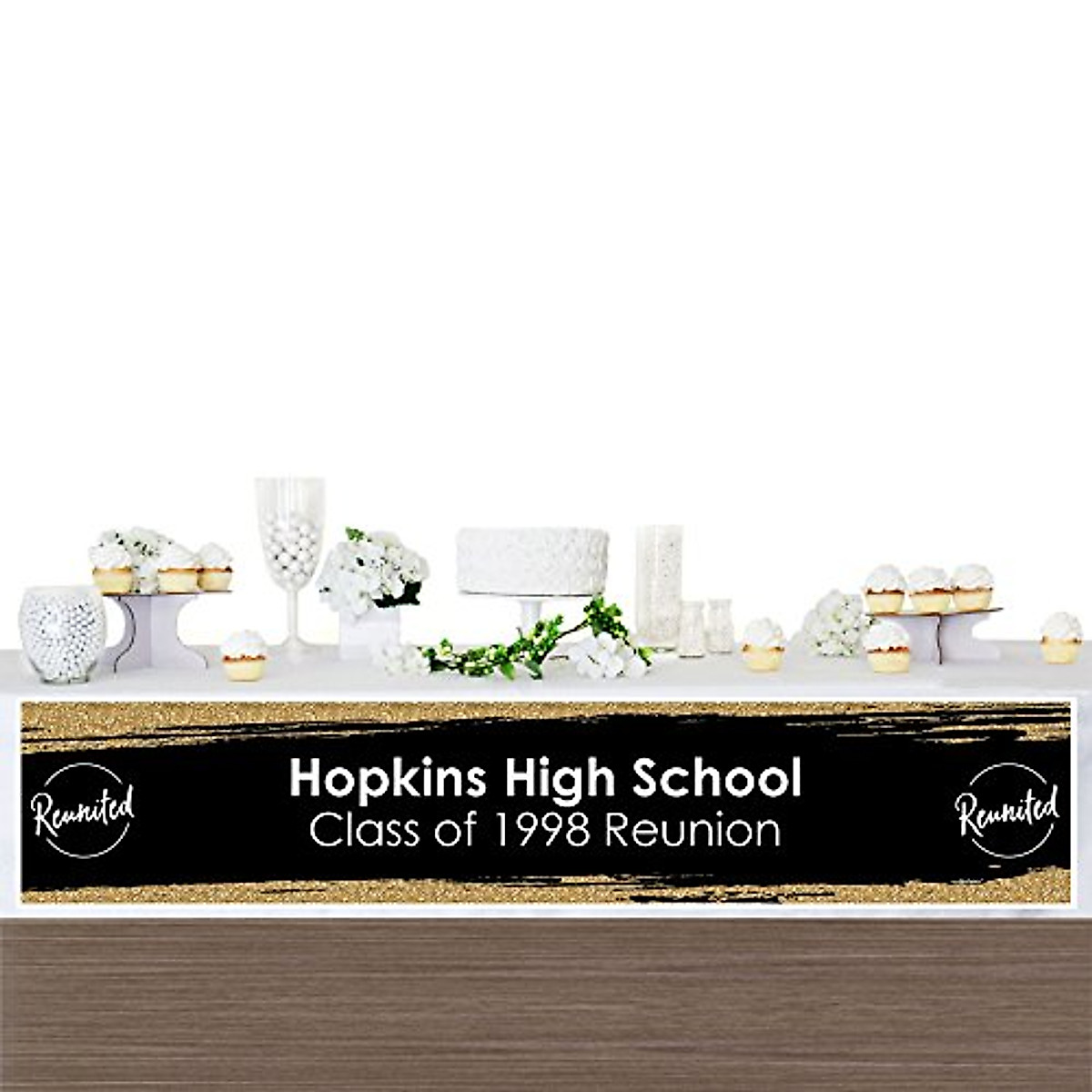 Personalized Reunited - Custom School Class Reunion Party Decorations Banner - Custom Class Of Text