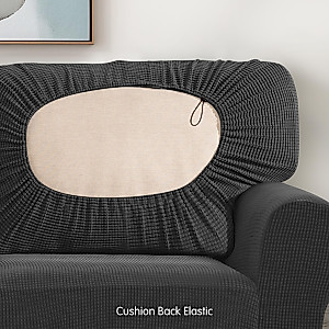 SUBRTEX 3 Pieces Stretch Sofa Slipcover Sets Couch Cover Sets Backrest Cushion Covers Furniture Protector Collection Set for Oversize Sofa Loveseat Chair Slip Covers(Small, Gray)