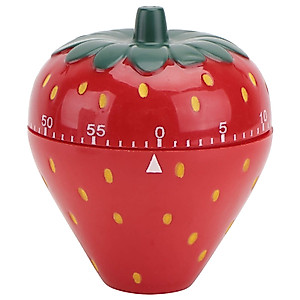 Cabilock Rotating Alarm Timer Cooking Timer Mechanical 1pc Strawberry Timer Boiled Eggs Clock Plastic Outside to Rotate Digital Clocks Egg Decorating
