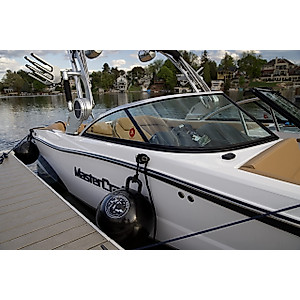 Lake Country Wake SAVur Inflatable Boat Fender Bumper with Rope Lines 4 Pack Four Boat Bumpers with Fender Lines for Boat Docking and Tie Ups