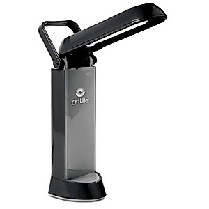 OttLite 13 Watt Folding Task Lamp, Black - Portable, Adjustable, Desk Light