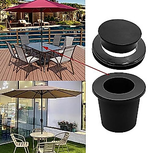 QRWT Silicone Patio Table Umbrella Cone Wedge Umbrella Hole Ring Plug and Cap Set for 2 to 2.5 Inch Yard Garden Patio Table Hole and 1.5 Inch Umbrella Pole Adapter Accessories