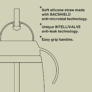 Tommee Tippee Superstar Weighted Straw Cup for Toddlers, 6 months+, 10oz, Shake and Spill-Proof, Antimicrobial Straw, Pack of 2, Pink