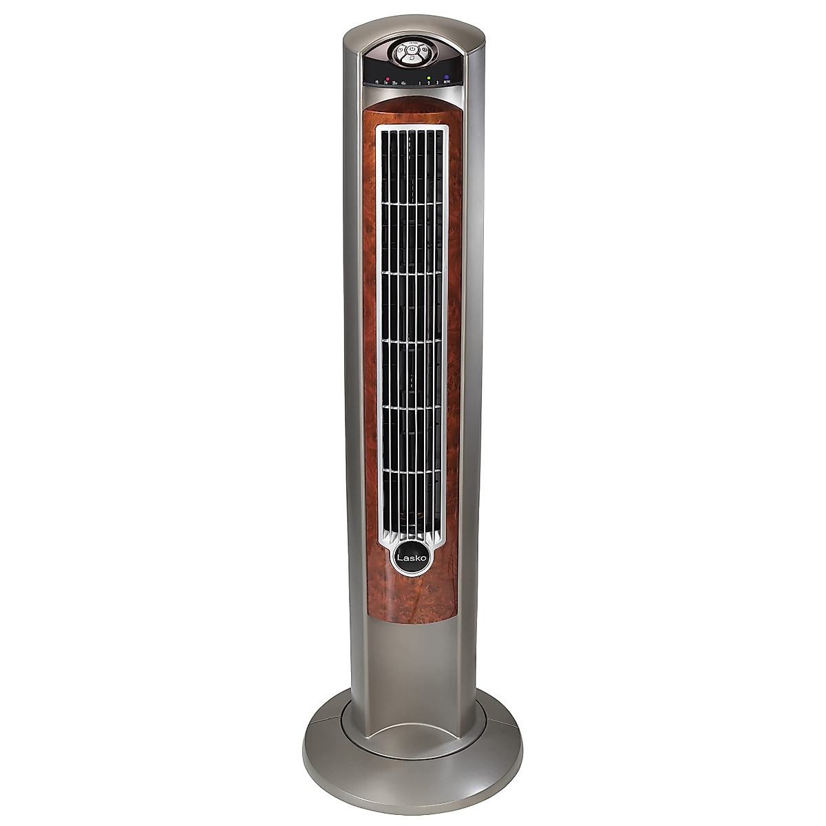 Lasko Wind Curve Portable Electric 42" Oscillating Tower Fan with Fresh Air Ionizer, Timer and Remote Control for Indoor, Bedroom and Home Office Use, Silverwood 2554