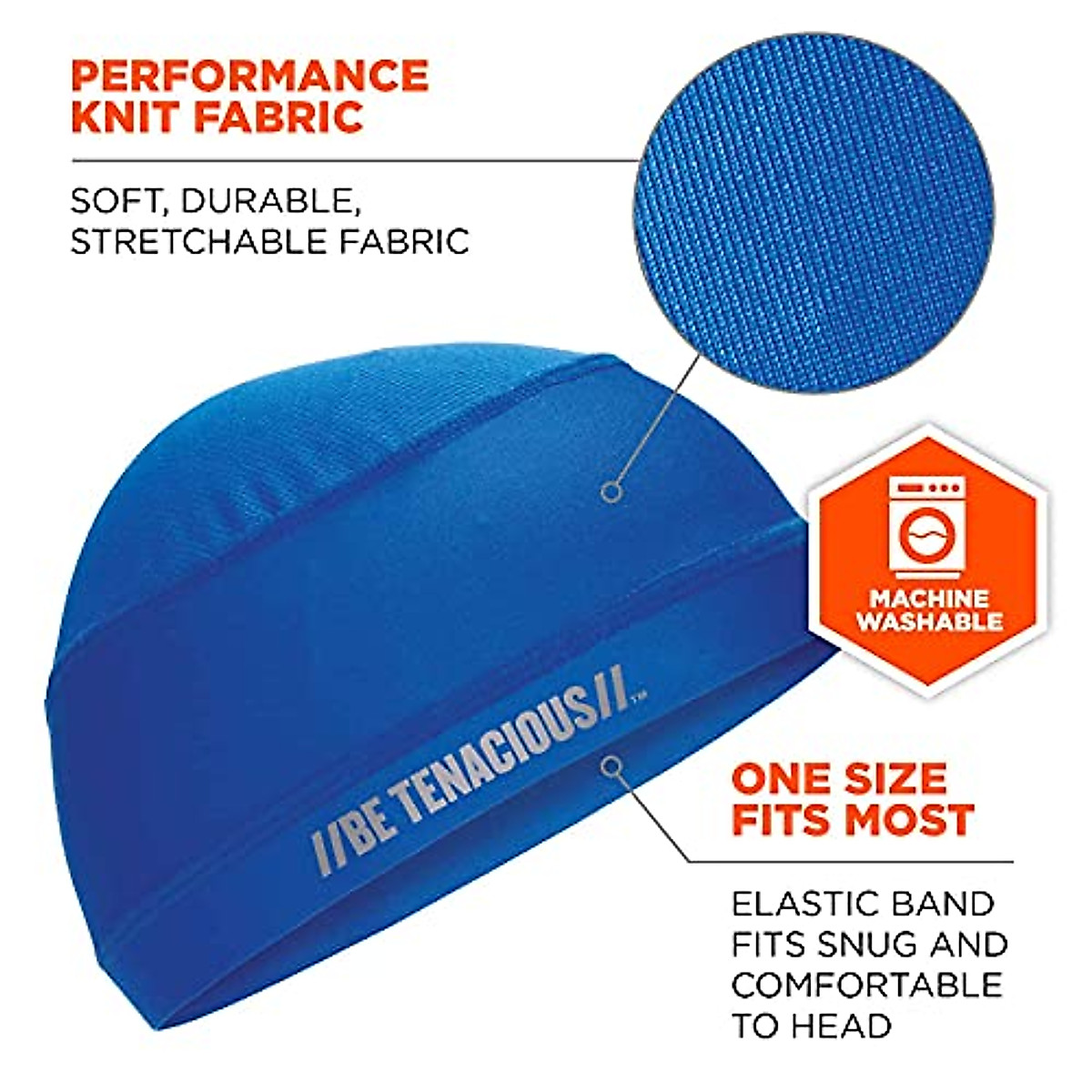 Ergodyne Mens Skull Cap Tools, Blue