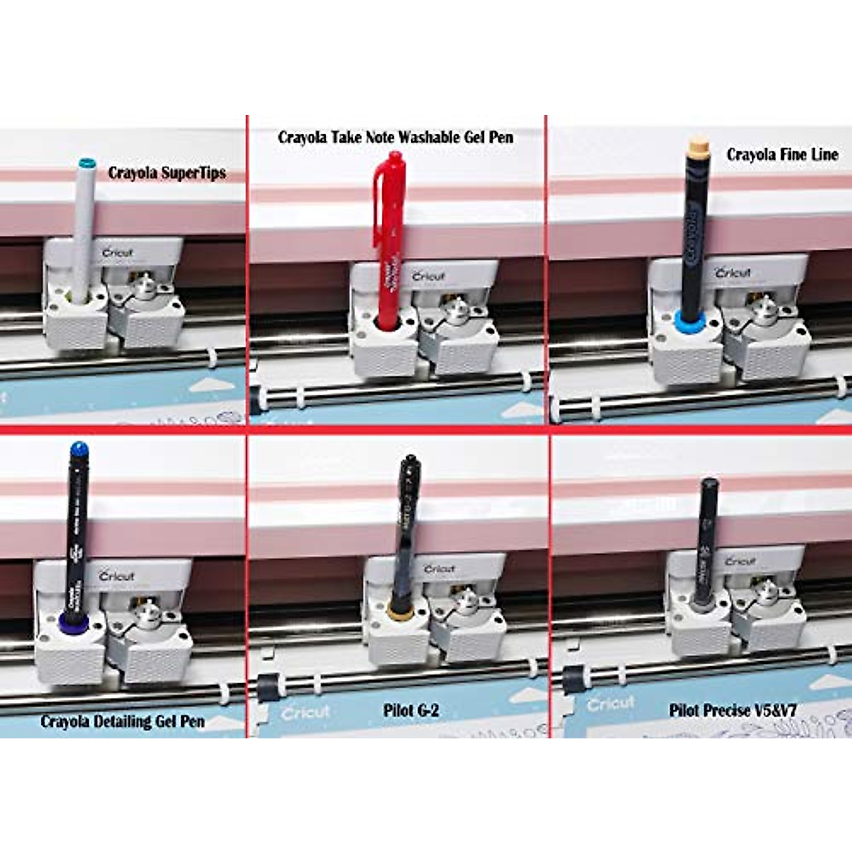 SPPQ 20 Packs Pen Adapter Holder Set Compatible with Cricut (Explore Air/Air 2/Air 3 and Maker/Maker 3), (Sharpie/Bic/Crayola/Sakura/Pilot/Pentel/Paper mate/Mitsubishi uni-ball)
