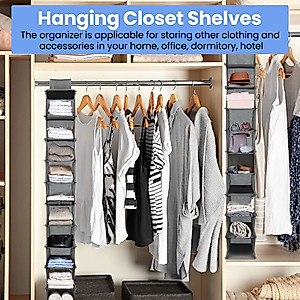 4 Pack Hanging Shoe Shelves 10 Shelf Hanging Shoe Organizer Holder for Closet Space Saving Hanging Shoe Rack Shoe Hanger Hanging Storage Organizer for Shoes, Hats, Purses, Handbags