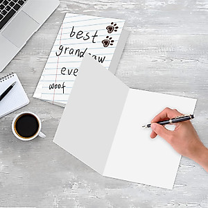 Spercy Cute Father’s Day Card from Dog to Grandpa, Dog Grandpa Birthday Card, Funny Grandpa Birthday Card, Best Grandpaw Ever