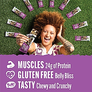 Lenny & Larry's Cookie-fied BIG BAR – Cookies and Creme Vegan Protein Bars 12x90g – Healthy Snacks, 24g Plant Protein & 10g Prebiotic Fiber – Gluten free Power Bar, Keto Friendly & Vegan